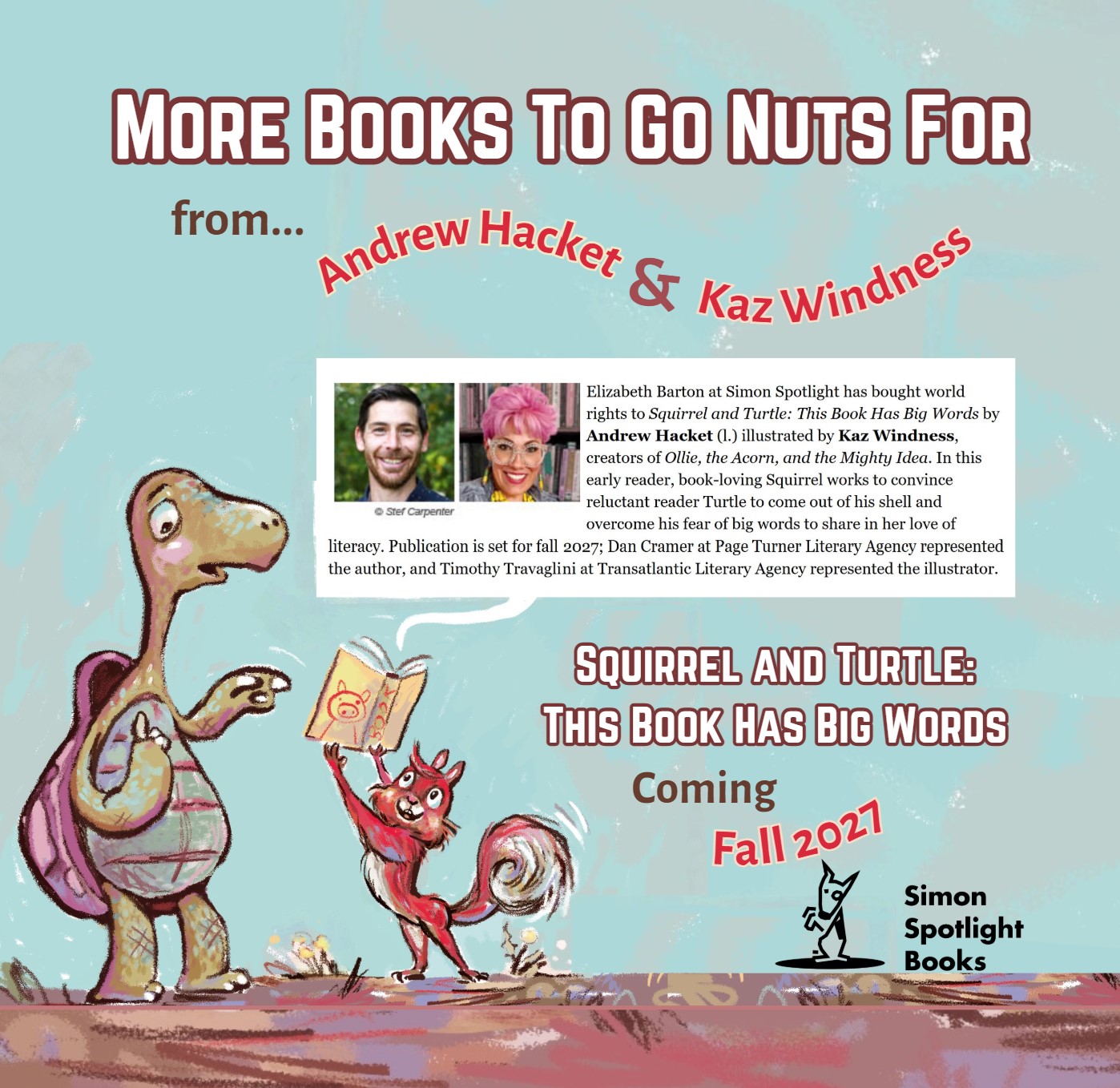 Squirrel and Turtle Book Announced – The Kaz Windness Blog