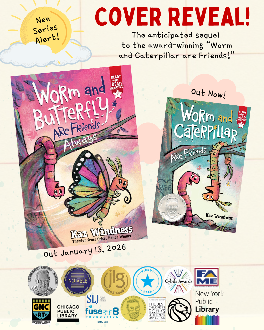Cover Reveal! “Worm and Butterfly are Friends” – The Kaz Windness Blog